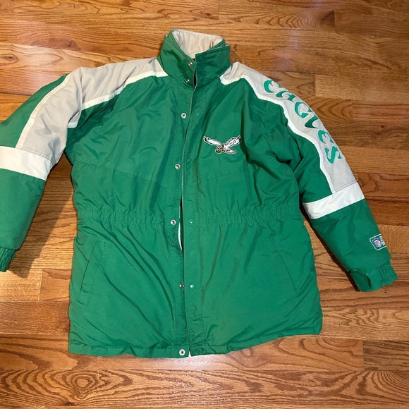 STARTER | Jackets & Coats | Vintage Starter Kelly Green Philadelphia Eagles 34 Buddy Ryan Parka ...